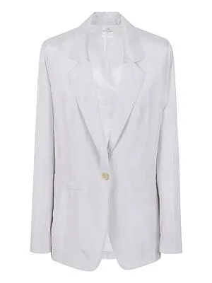 PIERRE-LOUIS MASCIA Silk Single-Breasted Jacket Grey