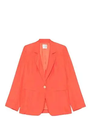 PIERRE-LOUIS MASCIA Silk Single-Breasted Jacket Red