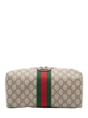 Gucci Beauty Case With Logo - Beige