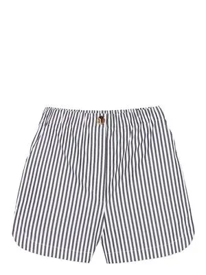 Sportmax Striped Cotton Shorts - Black