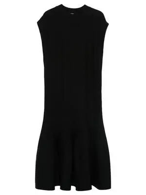 Alaïa Wool Midi Dress - Black