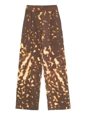 Dries Van Noten Printed Trousers - Brown