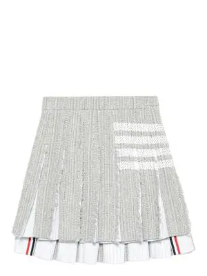 Thom Browne 4-bar Cotton-blend Skirt - Grey