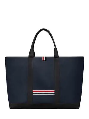 Thom Browne Tool Medium Leather Tote Blue