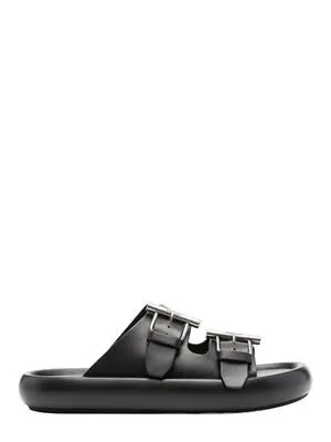 Alexander McQueen Leather Slippers - Black