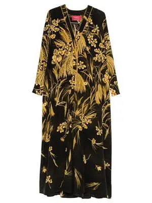F.R.S FOR RESTLESS SLEEPERS Silk Blend Printed Maxi Dress - Yellow
