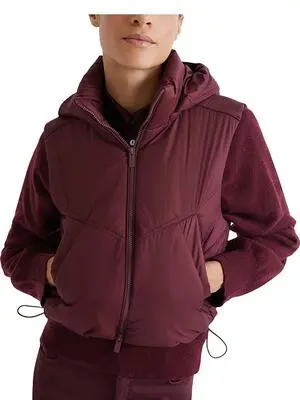 Marella Gargano Hooded Puffer Vest - Bordeaux