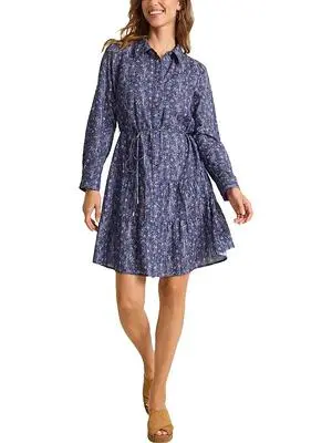 Tommy Bahama Floral Long Sleeve Shirt Dress - Coastline