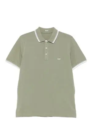 FAY Contrasting Collar Polo - Green