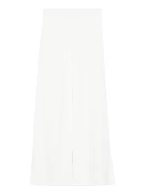 PAROSH Knitted Flared Trousers - White