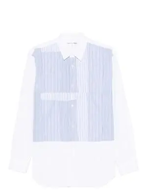 Comme Des Garçons Shirt With Striped Detail - White