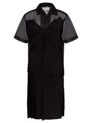MAISON MARGIELA Midi Polo Shirt Dress - Black