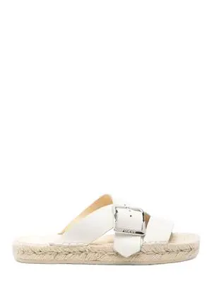 Loewe Petal Leather Sandals - White