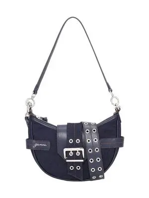 GANNI Small Denim Crossbody Bag - Blue