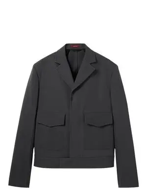 Gucci Embossed Wool Gabardine Jacket - Grey