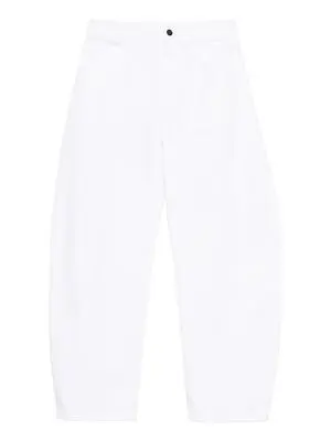 Alaïa Low Round Denim Jeans - White