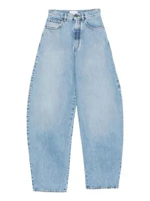 Alaïa Round Denim Jeans - Sky Blue