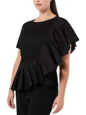Marina Rinaldi Flounce Tee - Black