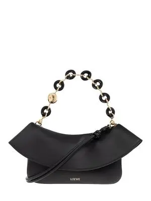 Loewe Medium Leather Shoulder Bag - Black
