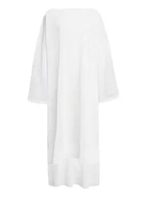 Alaïa Silk And Linen Blend Kaftan - White