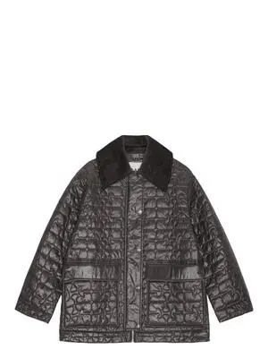 GANNI Quilted Nylon Jacket - Grey