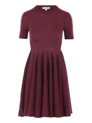 Alaïa Wool Skater Dress - Red
