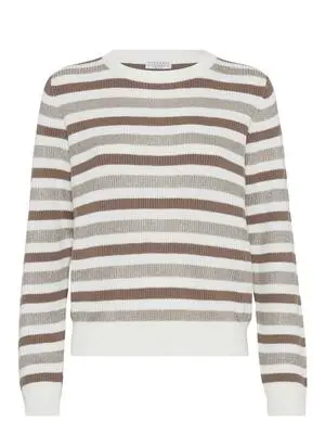 BRUNELLO CUCINELLI Striped Crewneck Sweater