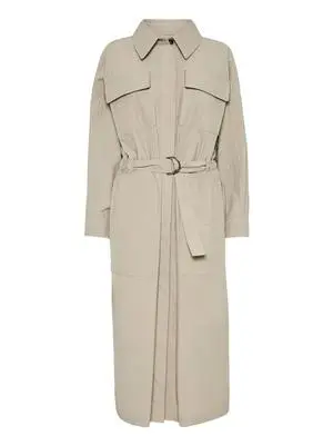 Brunello Cucinelli Nylon Trench Coat - Beige