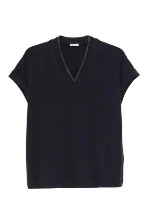 BRUNELLO CUCINELLI Cotton V-Neck T-Shirt