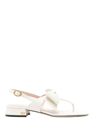 Valentino Garavani Leather Thong Sandals - White