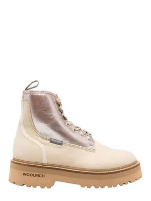 Woolrich Leather Lace-up Boots - White
