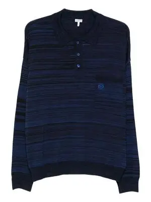 Loewe Anagram Wool Polo Shirt - Blue