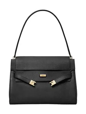 Tory Burch Lee Radziwill Large Leather Handbag - Black