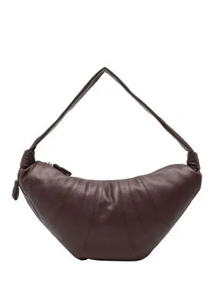 LEMAIRE Croissant Large Leather Shoulder Bag Brown