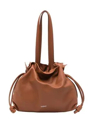 Loewe Flamenco Large Leather Clutch - Brown
