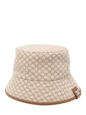 Max Mara Monogram Jacquard Bucket Bag - Beige