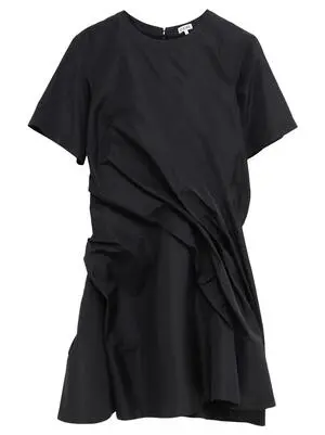 Loewe Silk Blend Twisted Mini Dress - Black