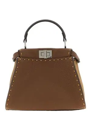 FENDI Peekaboo Mini Leather Handbag