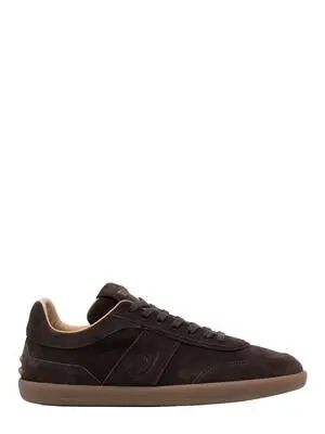 TOD'S Tabs Suede Leather Sneakers - Brown