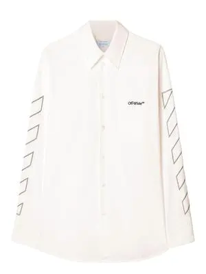 Off White Diag Outl Overshirt - White