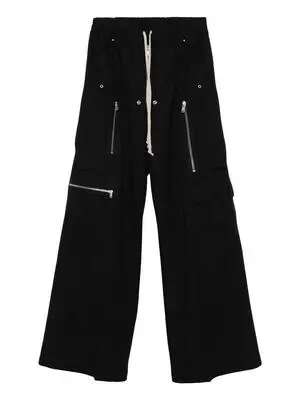 Rick Owens Wool Cargo Trousers - Black