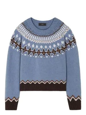 Alanui Wool Crewneck Jumper - Sky Blue