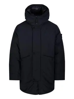 Stone Island Nylon Parka Coat - Black