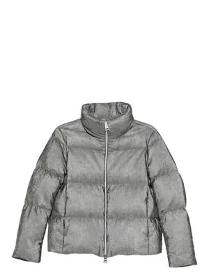 Herno Velvet Short Down Jacket - Grey