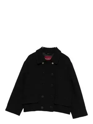 Gucci Bouclé Wool Double-breasted Jacket - Black