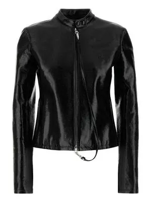 COURREGES Vinyl Biker Jacket - Black