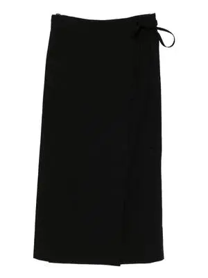 DUNST Midi Wrap Skirt - Black