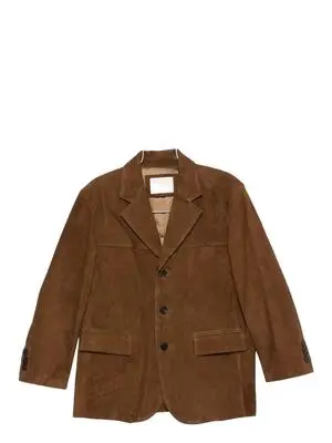 DUNST Suede Single-breasted Jacket - Beige