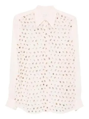 Dries Van Noten Chowy Embroidered Shirt - Pink