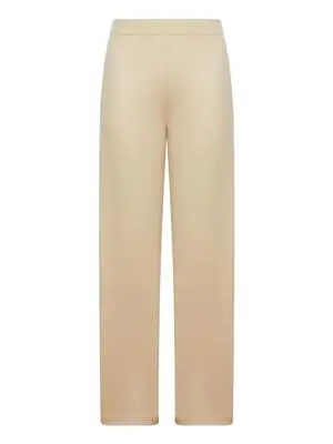 Max Mara Wide Jersey Trousers Beige